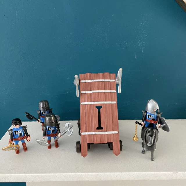 PLAYMOBIL MEDIEVAL SIEGE Tower And Knight Figures Horse Weapons Joblot ...