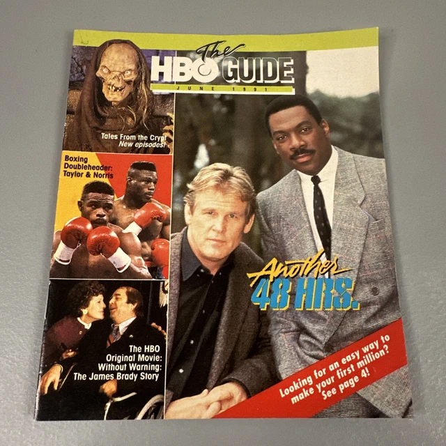 ORIGINAL VINTAGE JUNE 1991 HBO Guide Magazine Another 48 Hrs Days of ...