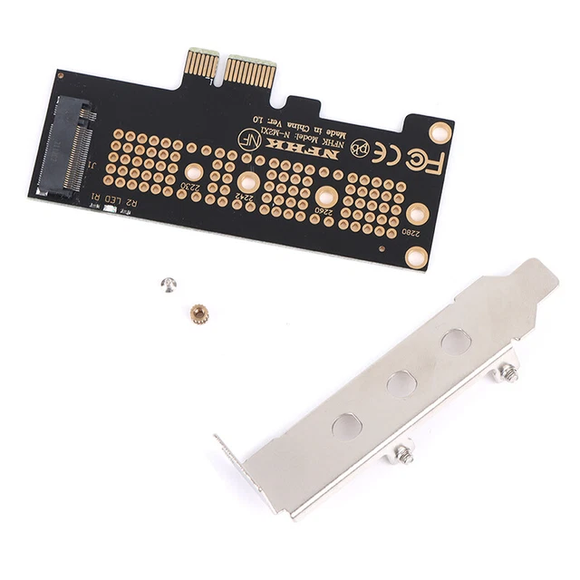 NVME PCIE M.2 NGFF SSD to PCIe x1 adapter card PCIe x1 to M.2 With br ...
