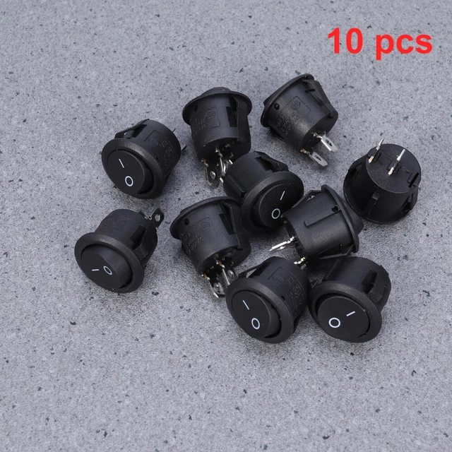 10 PIECES ROCKER Snap-In 2 Heavy Duty Round Rocker Latching ON OFF Boat ...