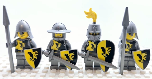 CASTLE TOURNAMENT RAVEN Knights Soldiers made with real LEGO ...