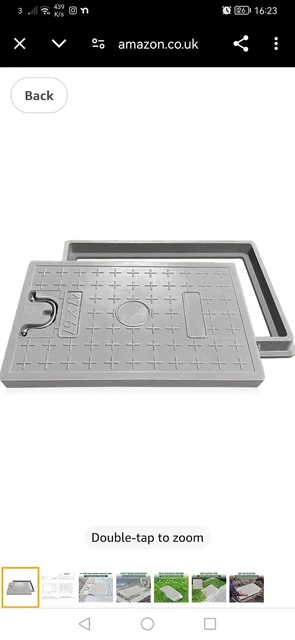 NATOTELA RECTANGLE MANHOLE Cover and Frame 26x18in,Fiberglass Septic ...