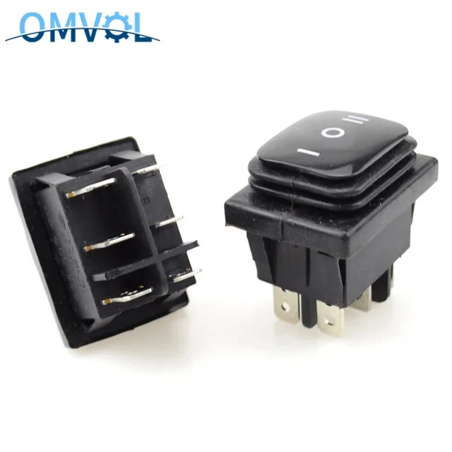 ROCKER SWITCH DPDT Pin Ac 12v 6-Pin On/Off/On Momentary Waterproof 3 ...