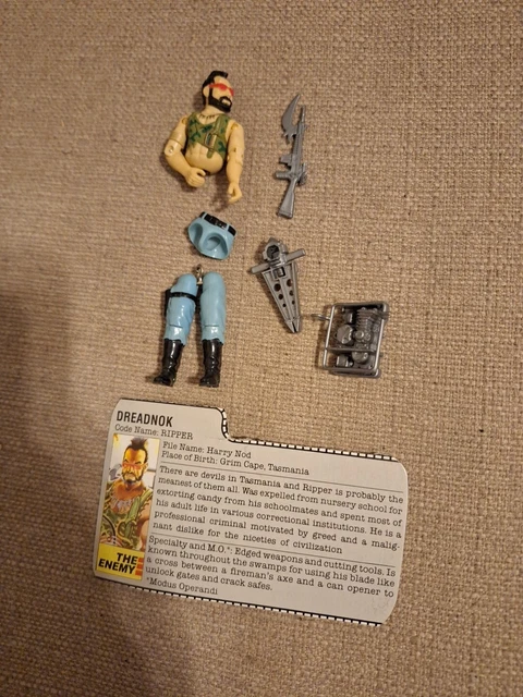 VINTAGE 1985 GI JOE ARAH Dreadnoks Ripper V1 Hasbro Action Figure $15. ...