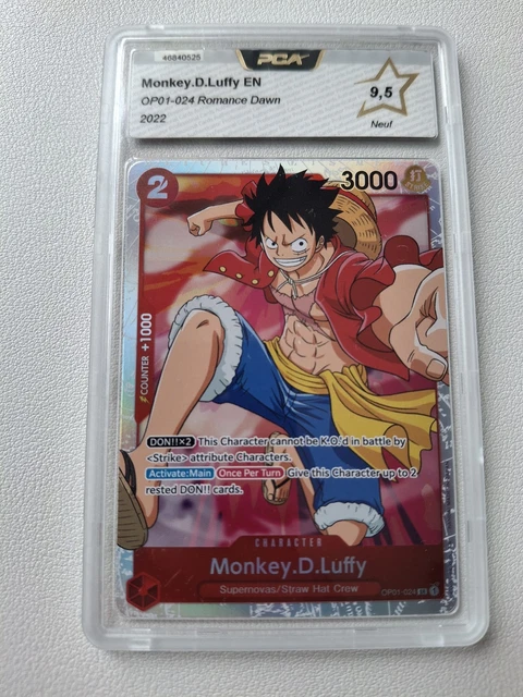 CARTE ONE PIECE PCA 9,5 Monkey D Luffy SR EN Op01-024 Romance Down Ultra Rare EUR 9,99 - PicClick FR