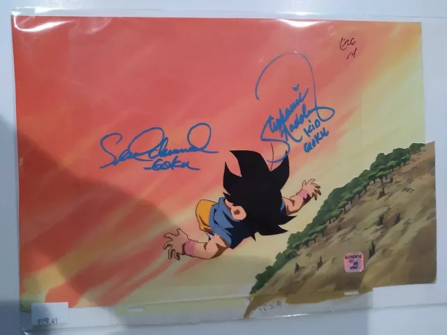 Dragon Ball Gt Animation Cel Goku Signed Sean Schemmel Stephanie Nadolny £27876 Picclick Uk
