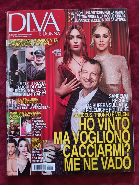 2924 DIVA 2023 7 Elodie Maneskin Anna Tatangelo Ferragni Laura Pausini ...