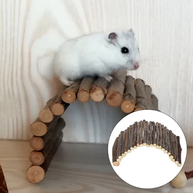 S WOODEN ARCH Bridge Hamster Ladder Rabbit Small Animals Pet Cage ...