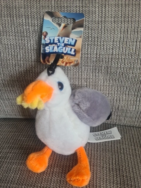 BRAND NEW STEVEN The Seagull With Crinkle Chip 4” Plush Key Ring BNWT £ ...