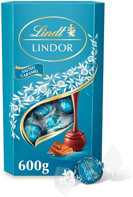 LINDT LINDOR SALTED Caramel Chocolate Truffles Box - approx. 48 Balls ...