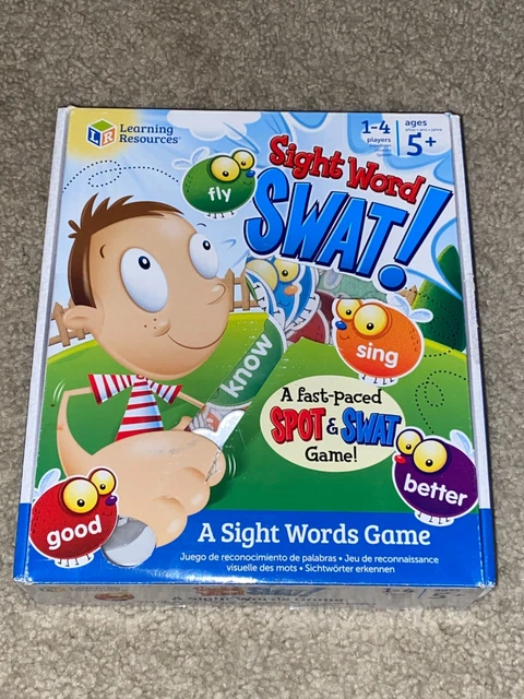SIGHT WORD SWAT! a Sight Words Game, 114 Pieces, ages 5+ kindergarten ...