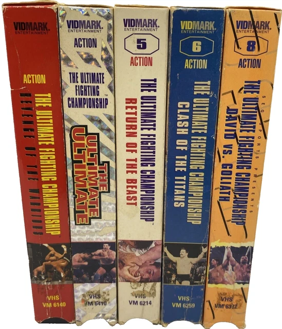 5 THE ULTIMATE Fighting Championship VHS Lot 90s Wrestling Vidmark $99. ...