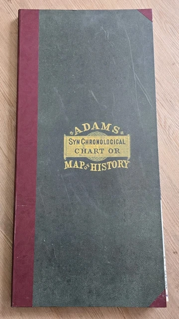 ADAMS SYN CHRONOLOGICAL Chart or Map of History - 4th Printing of 1878 ...
