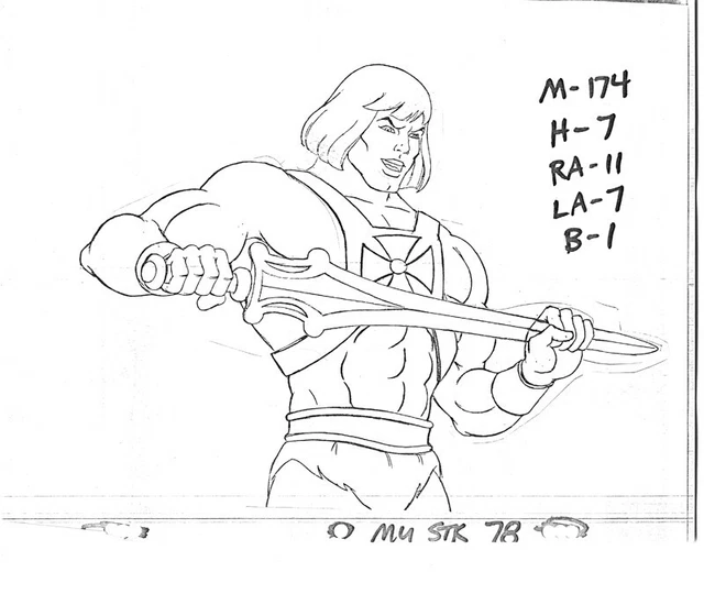 HE-MAN/SHE-RA MASTERS OF the Universe HE-MAN layout reference £10.00 ...