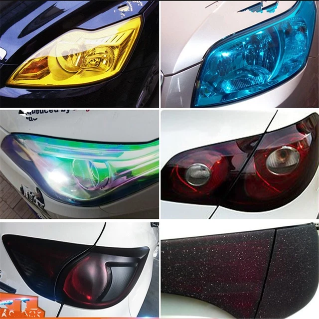 SELF-ADHESIVE TAIL COLOR Film Light Taillight Car Fog Lamp Fog Light ...