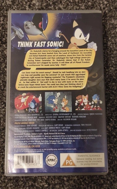 SONIC THE HEDGEHOG: The Movie (VHS, 1999) English Dubbed Animated RARE ...