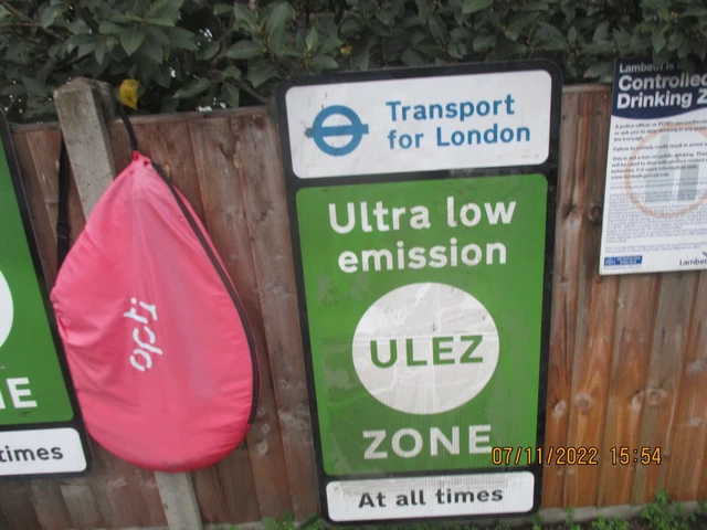 LONDON TRANSPORT SIGN tfl ultra low emission zone london EUR 41,96 ...