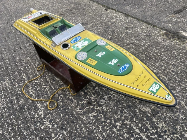 VINTAGE MODEL RC Boat Fletcher Arrowshaft 25 Offshore Powerboat Nitro ...