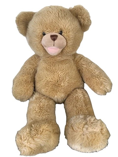 BUILD A BEAR Tan Brown Teddy Bear Open Mouth Plush 17” Vintage Bungle ...
