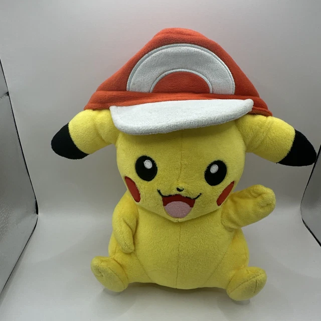 POKEMON TOMY T18981 Pikachu with Ash Cap Hat plush soft toy £7.95 ...