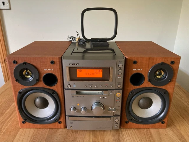 MINIDISC SYSTEM SONY Cmt-Cp505Md Mdlp Cd Tape Tuner Speakers Vgc Gwo No ...