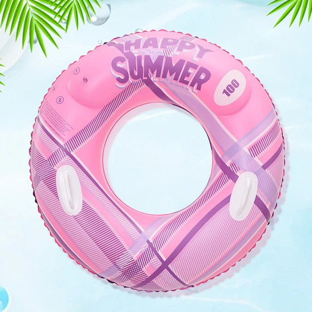 INFLATABLE SWIM RINGS Blow Up Swim Tubes with Handle Pool Rings for ...
