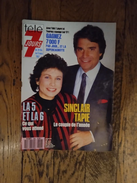 MAGAZINE TÉLÉ 7 jours de 1987 - Anne Sinclair, Bernard Tapie EUR 5,00 - PicClick FR