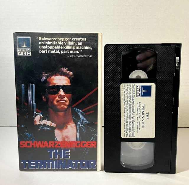 THE TERMINATOR VHS 1984 Thorn EMI Original First Print Video White ...