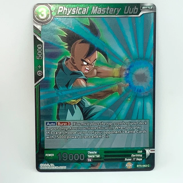 PHYSICAL MASTERY UUB - BT5-063 C Foil - Dragon Ball Super Card NM $4.88 - PicClick AU