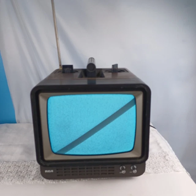 VINTAGE RCA 9& Portable TV Black & White Analog 1980's $102.22 ...