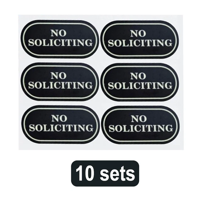 10 SHEETS NO Soliciting Sign No Soliciting Decals for Car Interior ...