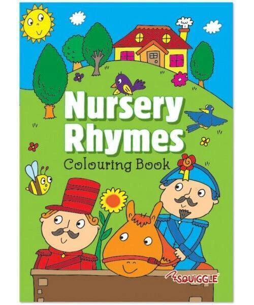 NURSERY RHYMES COLOURING Book A4 Size CHILDRENS KIDS Gloss Cover ...
