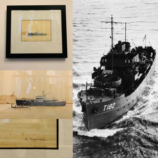 WW2 ROYAL NAVY Watercolour Painting by British Marine Artist Eric ...