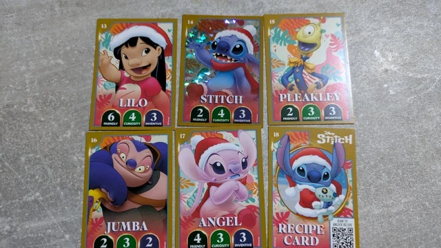 MORRISONS DISNEY CHRISTMAS Party 2025 Lilo & Stitch Set Of Cards 13-18 ...