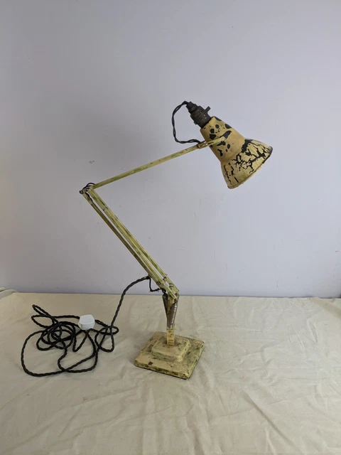 VINTAGE ANGLEPOISE LAMP Herbert & Terry 1930s Bakelite Shade Original ...