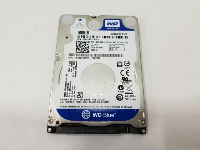 WESTERN DIGITAL AZUL WD5000LPVX 500GB 2.5" SATA III Disco Duro para ...