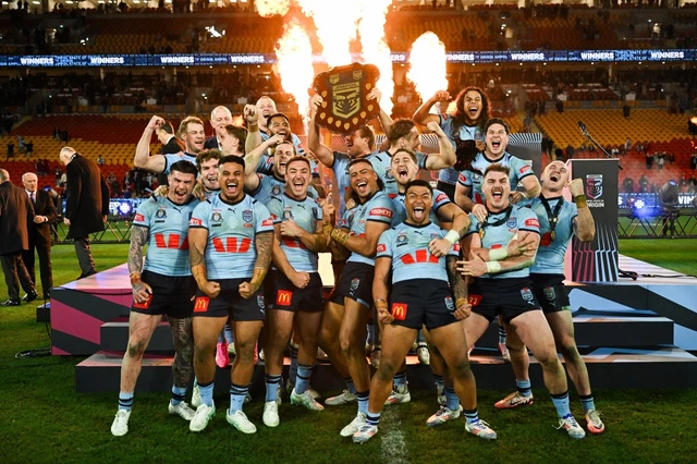 NSW BLUES BIG 420mm 2024 STATE OF ORIGIN NRL RUGBY CHAMPIONS TEAM ...