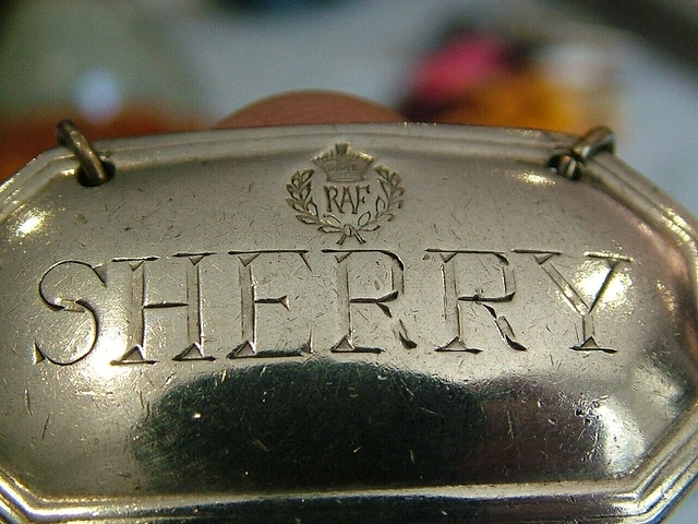 RARE WW2 RAF Sherry Wine Label Decanter Ticket Northolt Battle Of ...