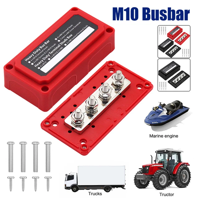 9/18PCS BUS BAR Terminal Block DC 12V-48V 300A Waterproof Power ...