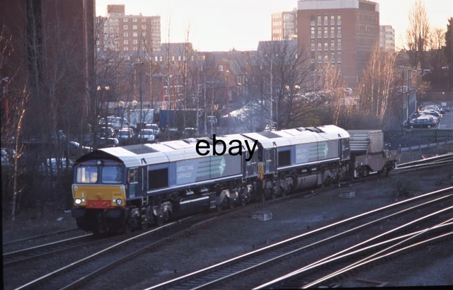 35MM TRAIN SLIDE- Direct Rail Services Loco Class 66. 66401 & 66402 ...