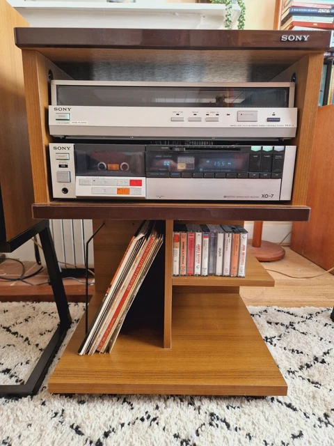 VINTAGE SONY T-MODULE Compact Hi-Fi System FL-3 Turntable X-O7 Cassette ...