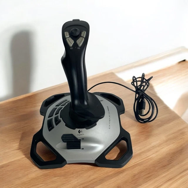 LOGITECH EXTREME 3D Pro Flight Simulator Joystick USB PC Controller ...