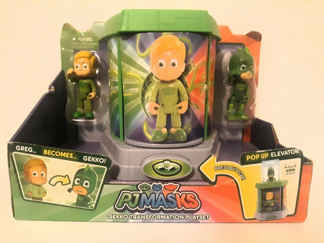 PJ MASKS GEKKO Transformation Playset Pop Up Elevator Greg Becomes ...