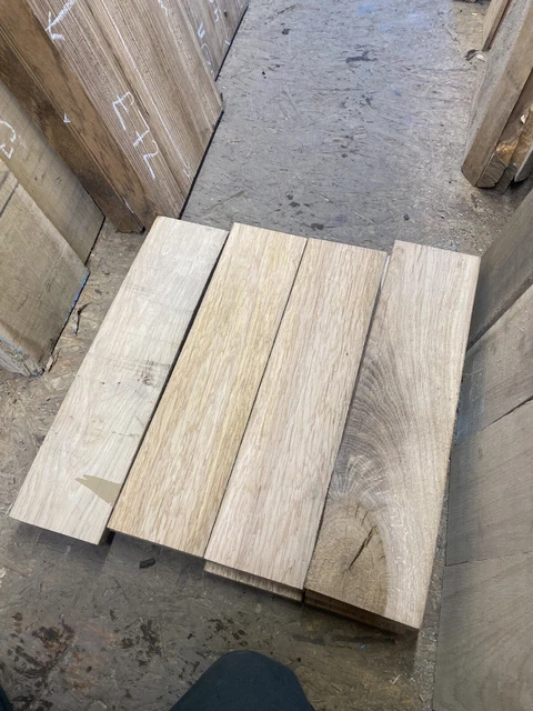 PROPER RUSTIC CHARACTER OAK Solid timber offcuts hardwood 4Piece pack £ ...