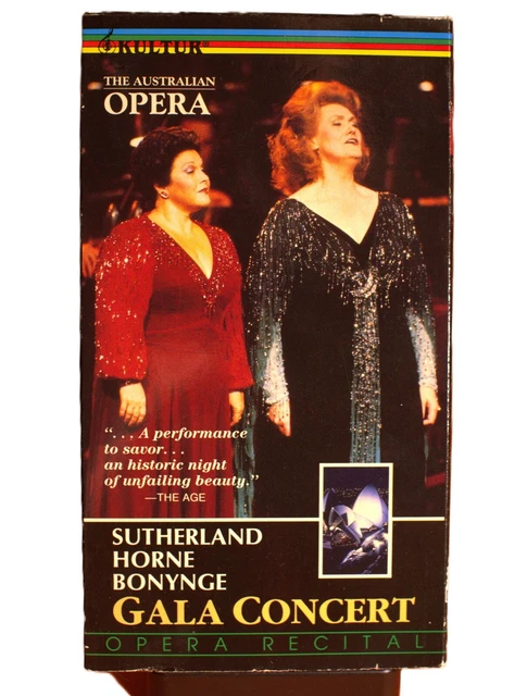 THE AUSTRALIAN OPERA: Gala Concert VHS Tape | Joan Sutherland, Marilyn ...