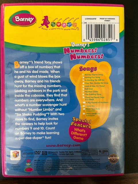 BARNEY - NUMBERS, Numbers (DVD, 2004) £6.14 - PicClick UK