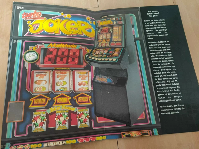 JPM JAC VAN Ham Turbo Joker Arcade Fruit Club Machine Sales Brochure ...
