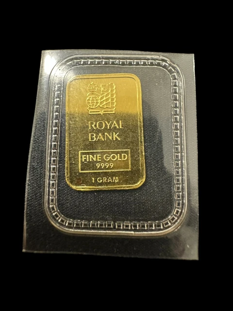 RARE SEALED 1 Gram RBC/JM Johnson Matthey 9999 Gold Bullion Bar Red ...