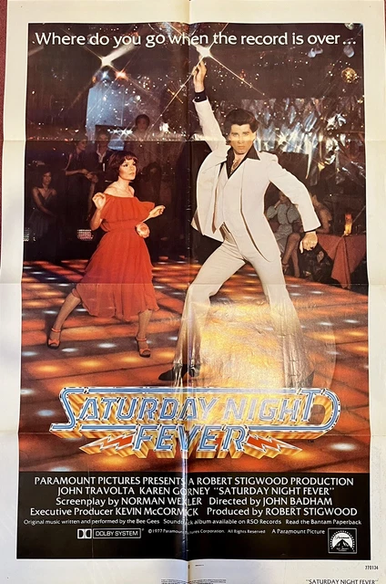 SATURDAY NIGHT FEVER 27"x41" Original Movie Poster One Sheet 1977 John ...