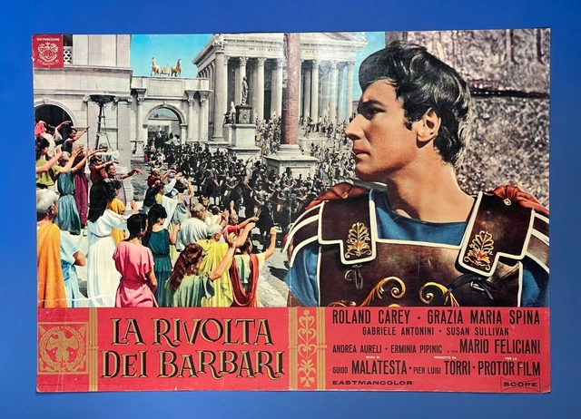 CINEMA-FOTOBUSTA MOVIE POSTER LA RIVOLTA DEI BARBARI Scala Feliciani ...